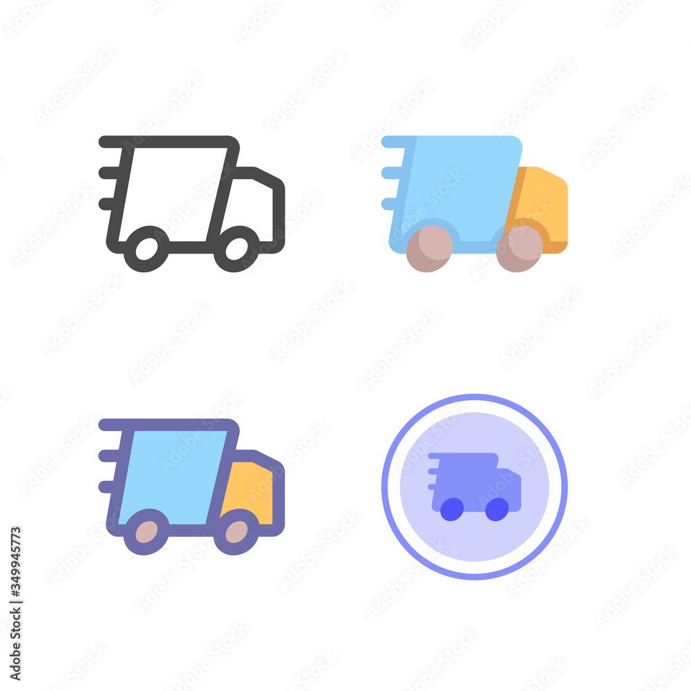 fast delivery icon pack isolated on white background. for your web site ...