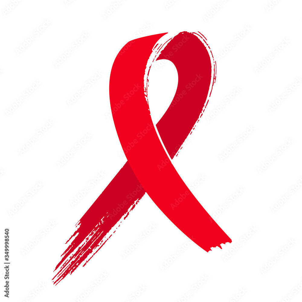 Red Ribbon World Aids Day Cancer Medicine Vector Stock Vector | Adobe Stock
