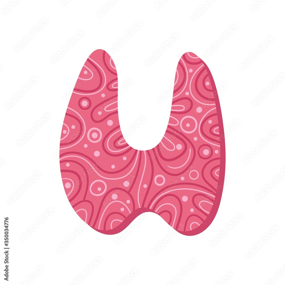 Thyroid vector illustration. Medical concept. Isolated on white ...