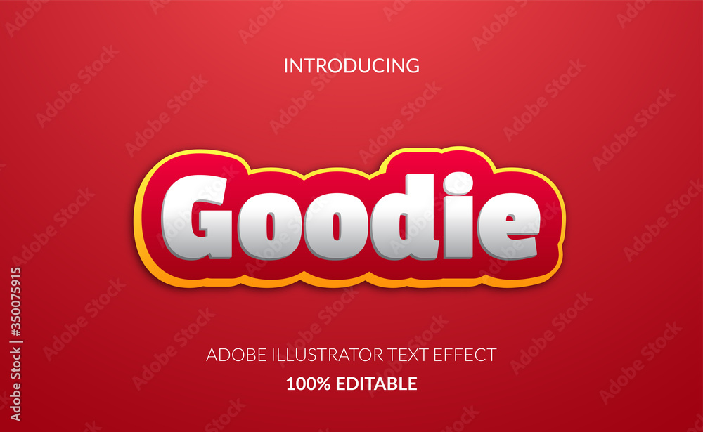 goodie silver and red yellow text effect for food beverages logo text ...