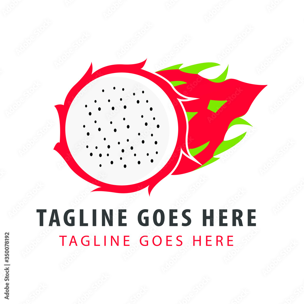 Dragon fruit logo vector design template. Dragon fruit symbol icon ...