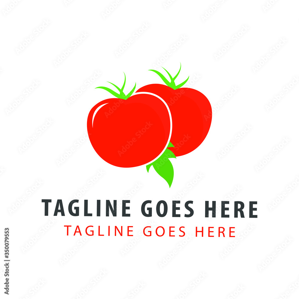 A tomato logo design template, symbol, icon. A grocery store logo ...