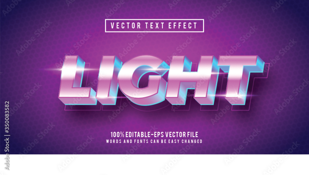 Editable text effect - Light text style mockup concept Stock Vector ...