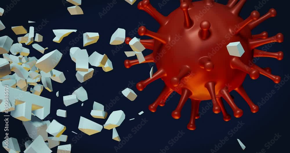 Destruction, negative impact of the COVID-19 pandemic on business. 3d inscription collapses due ...