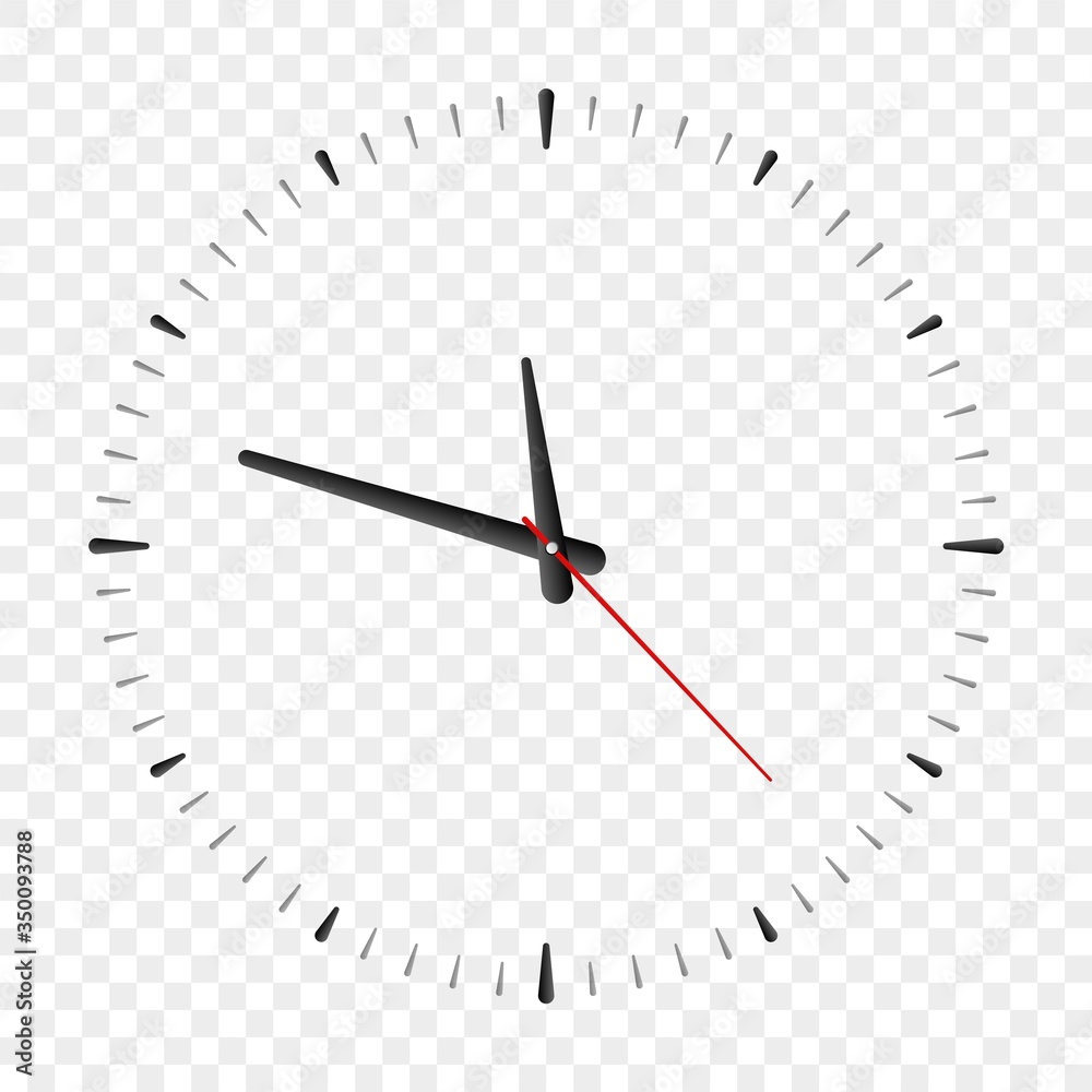 Clock face. Vector cartoon illustration simple watch. Realistic watch ...