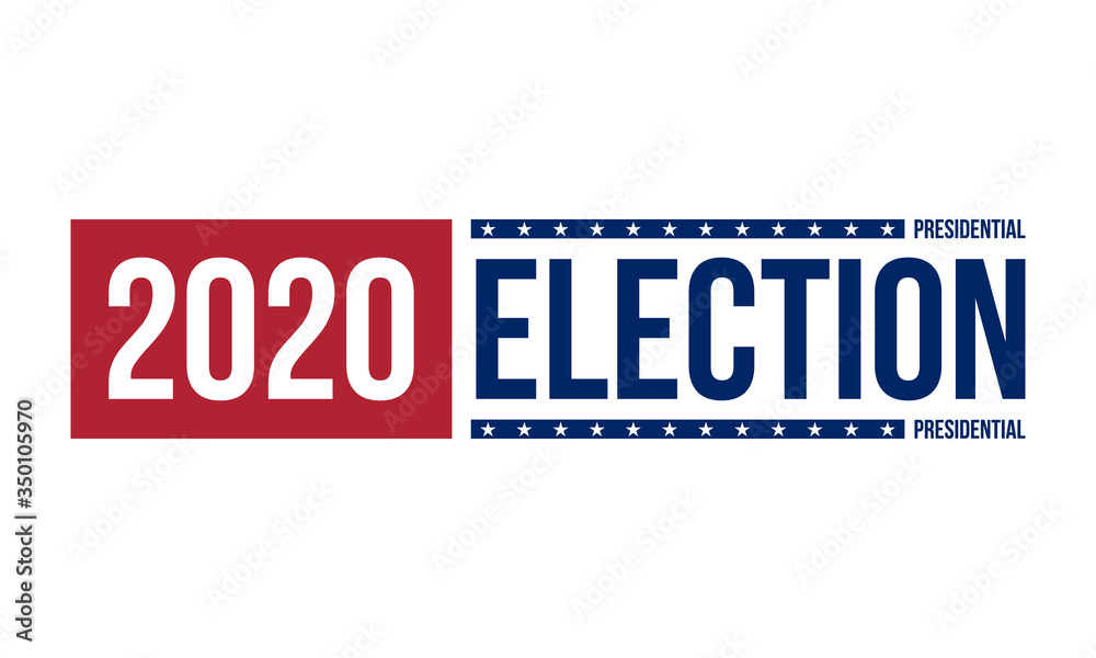 2020 presidential election logo in red and blue colors, vector ...