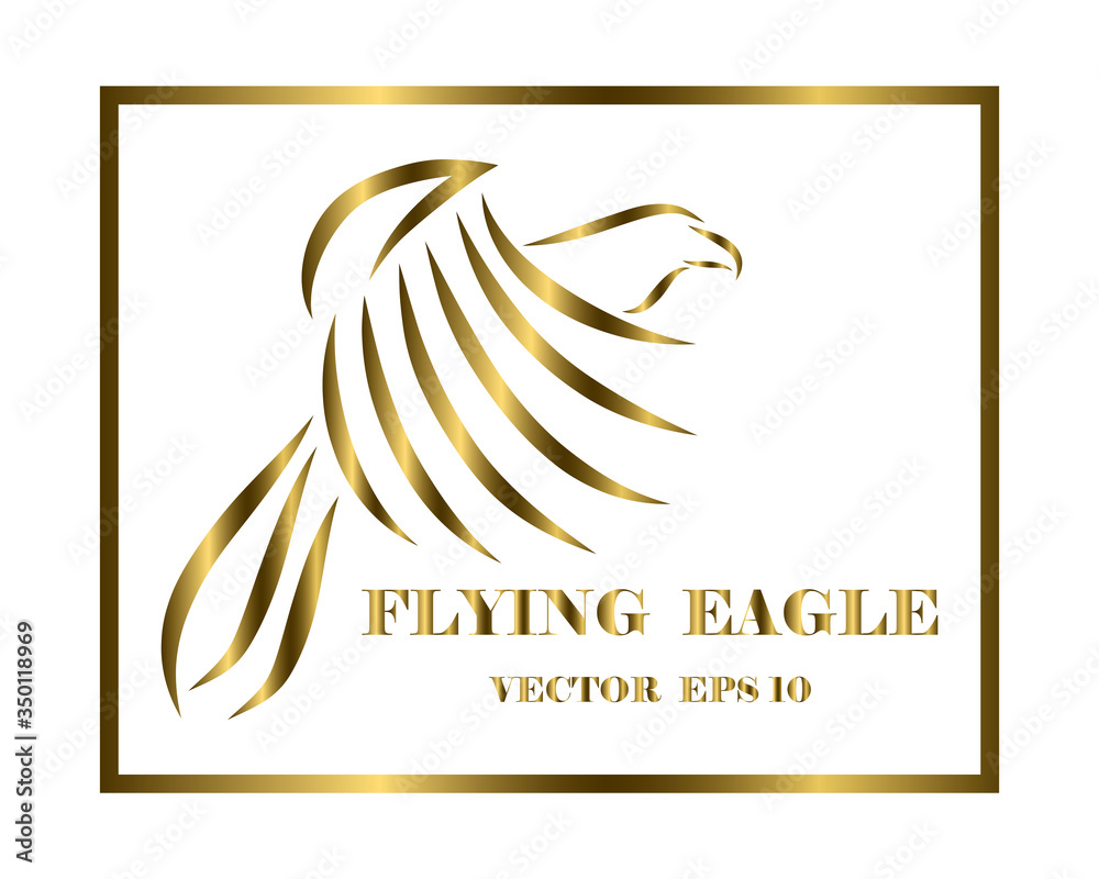 eagle logo line art eps 10 Stock Vector | Adobe Stock