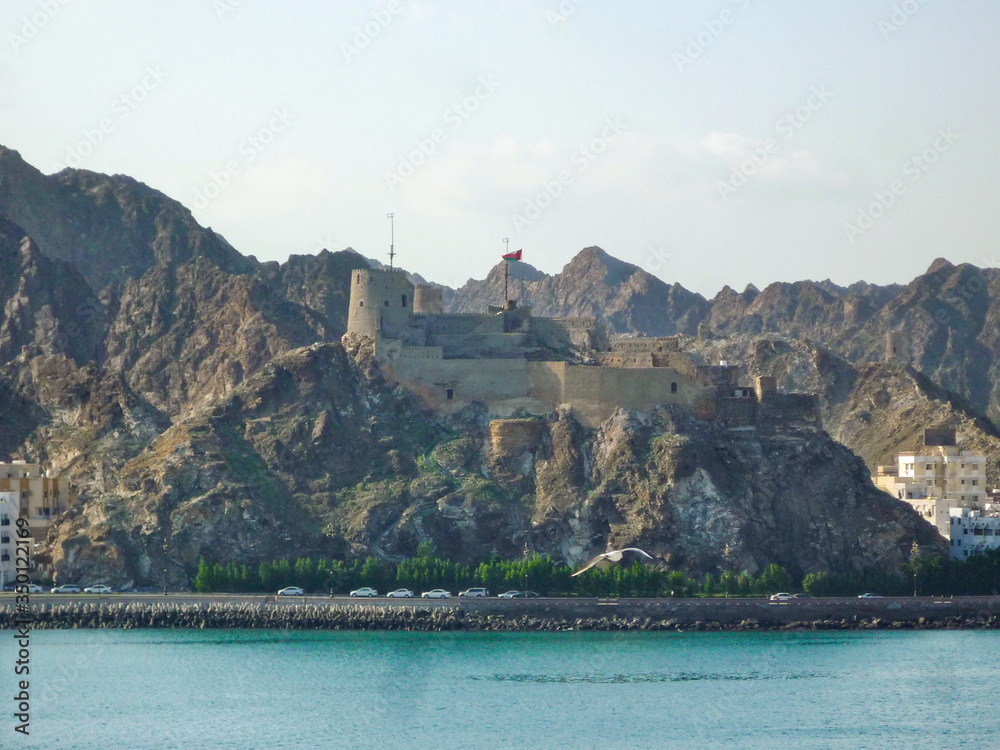 Magical travel destination Muscat, Oman with beautiful landscape and ...