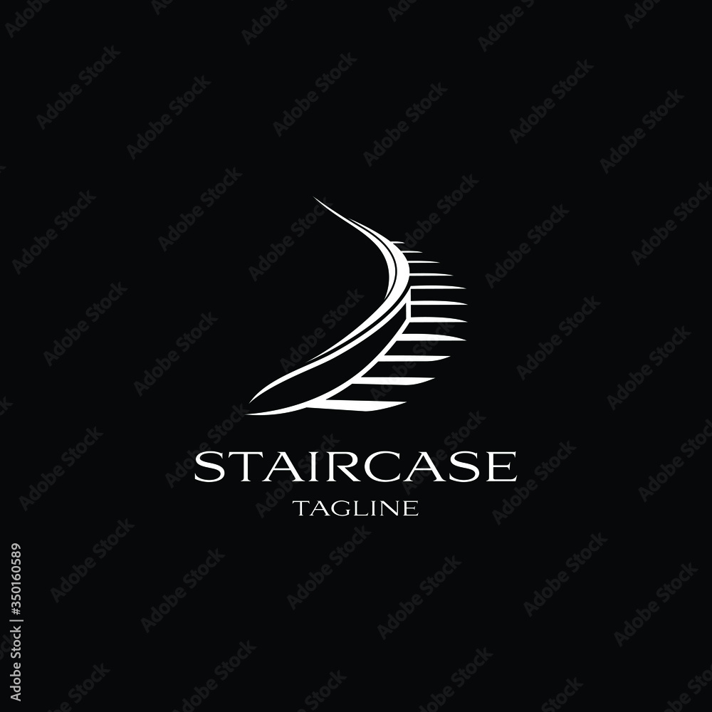 Staircase logo design. Awesome a staircase silhoutte. A staircase ...