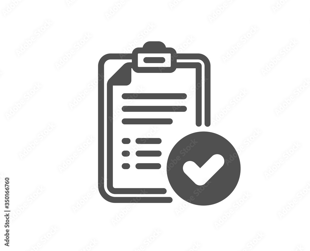 Approved report icon. Accepted document sign. Verification symbol ...