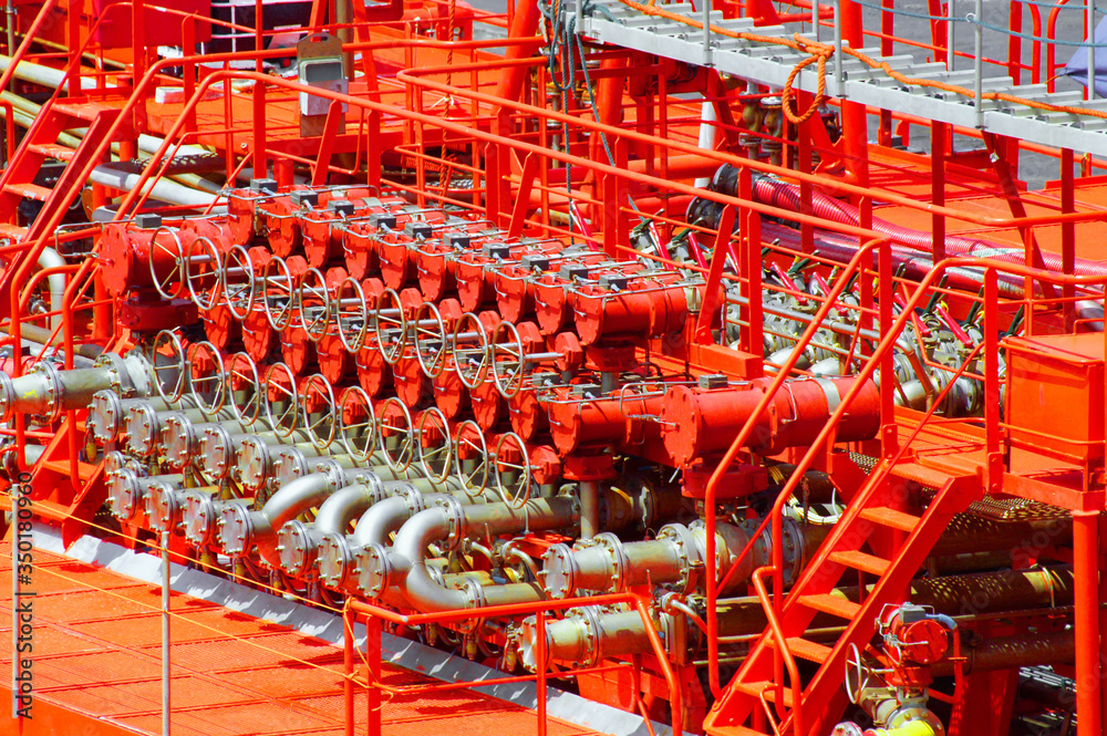 Inside of oil and chemical tanker ship Stock Photo | Adobe Stock