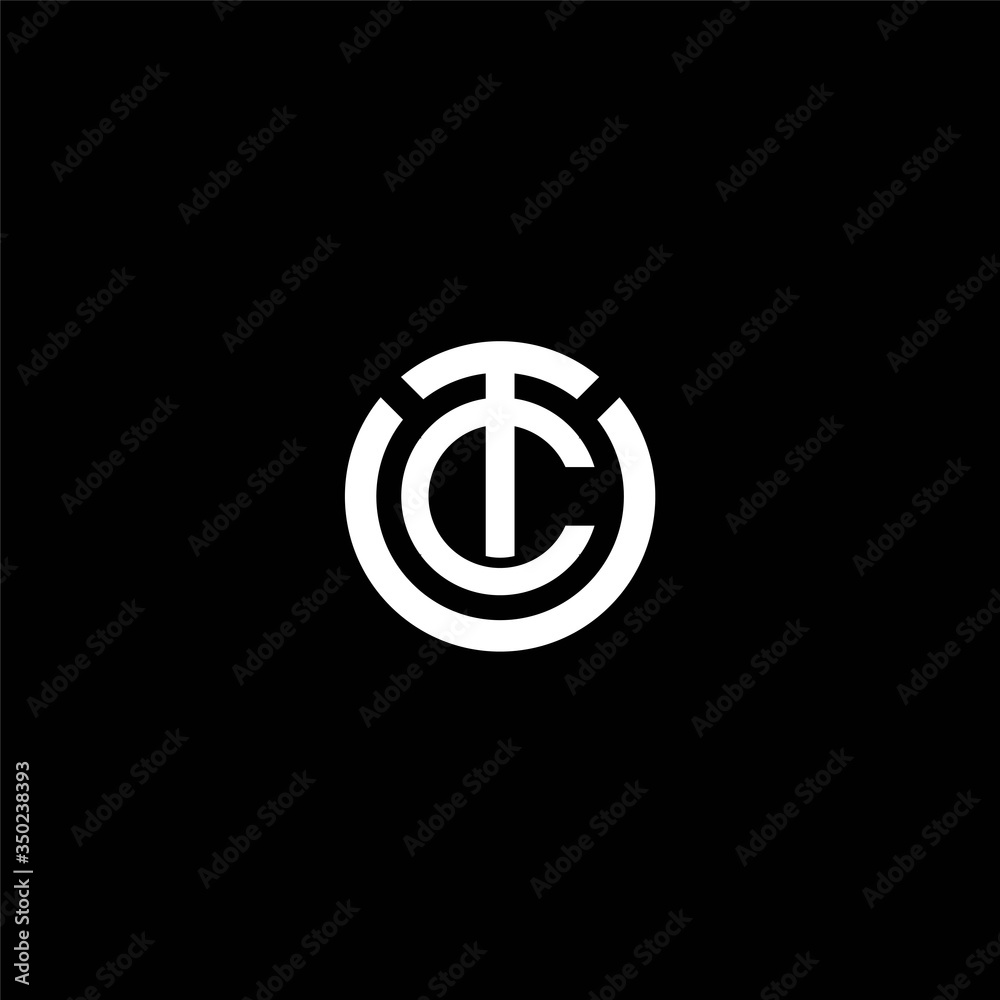 letter TC circle vector image , letter TC CT circle logo vector image ...