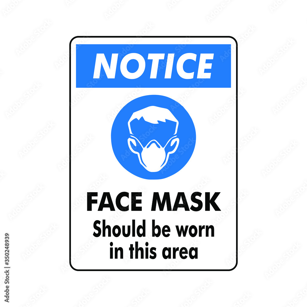 Notice wear masks to prevent coronavirus covid19 vector ready to print ...