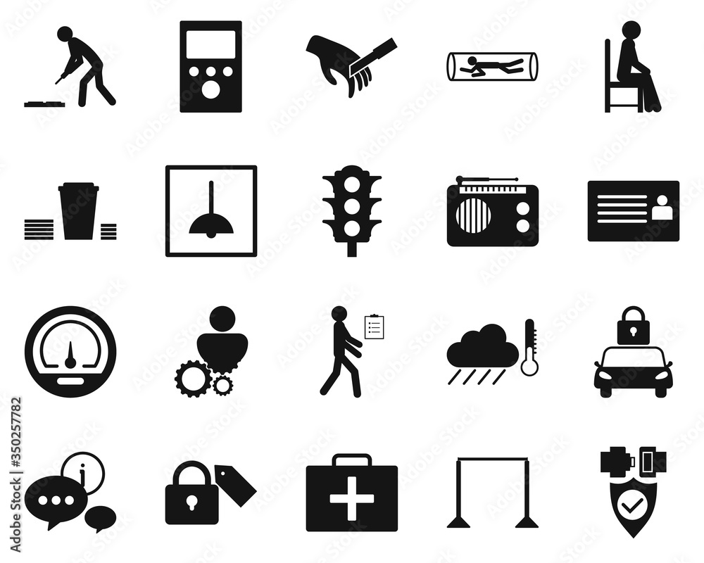 HSE concept, occupational safety and health equipment, lock, production ...