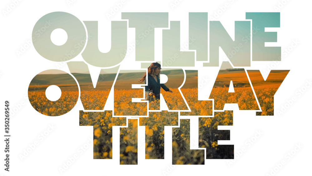 Cut Out Outline Title Overlay Stock Template | Adobe Stock