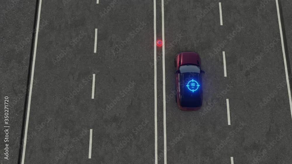 Vidéo Stock Self Driving Autopilot Autonomous Car 3d Animation. Smart ...