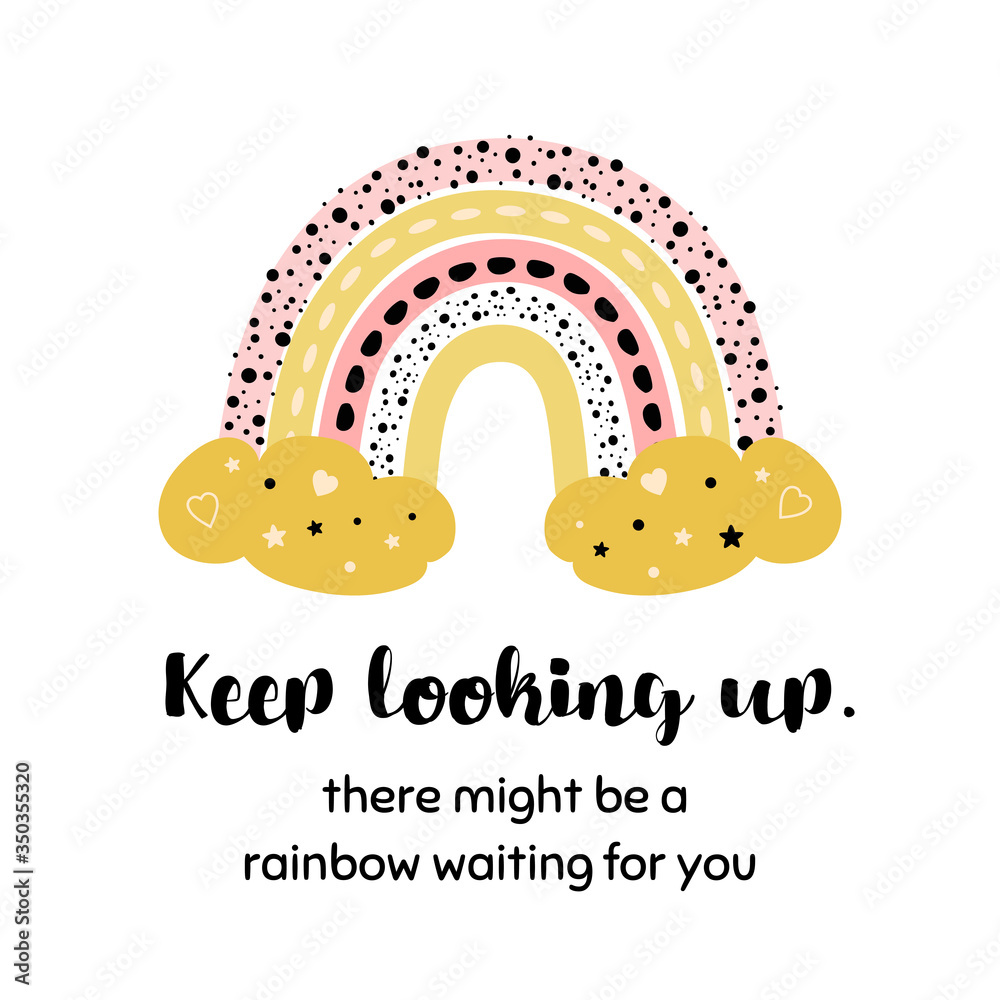 Stay positive card. Sending hugs from social distance Rainbow Hug you ...