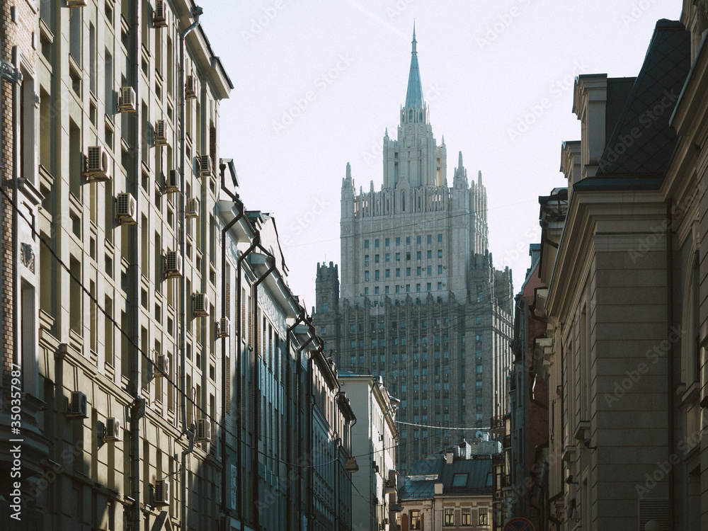 Famous tall building in Moscow, Russia Stock Photo | Adobe Stock