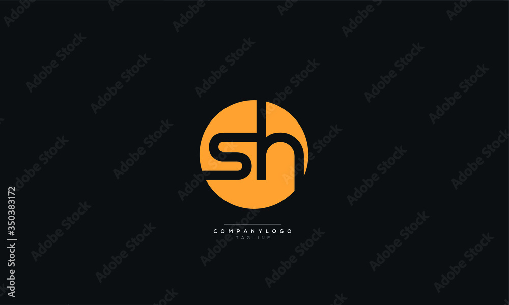 sh Letter Logo Alphabet Design Icon Vector Symbol Stock Vector | Adobe ...