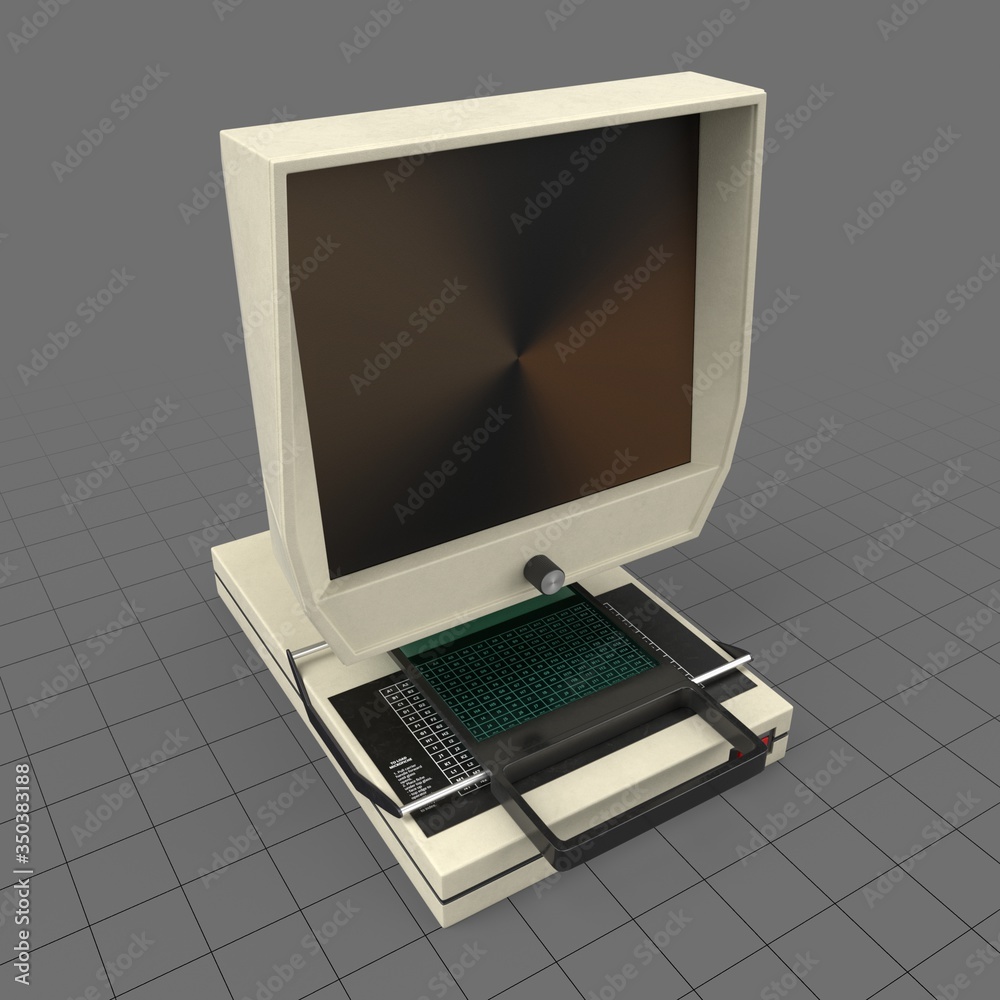 Microfiche reader Stock 3D asset | Adobe Stock