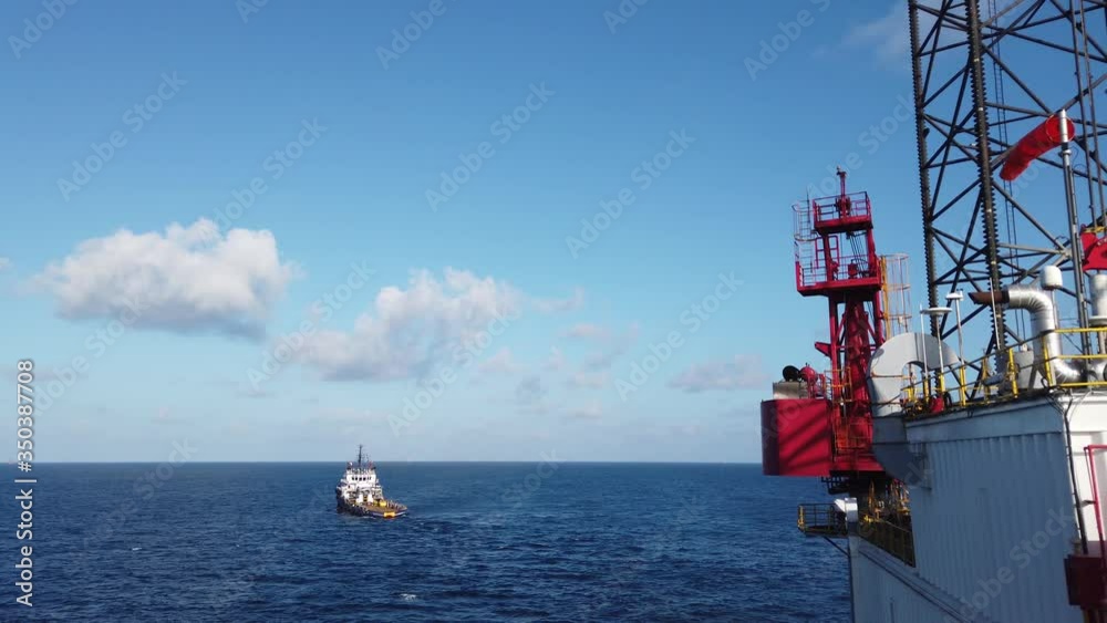 Offshore Supply Vessel and Central processing platform (cpp) in the ...