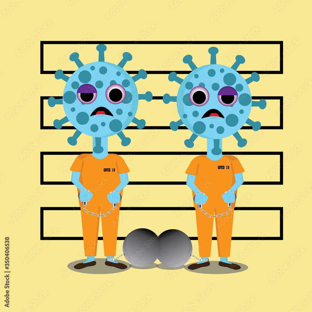 Corona virus character illustrations are suitable for ads, emoticons ...