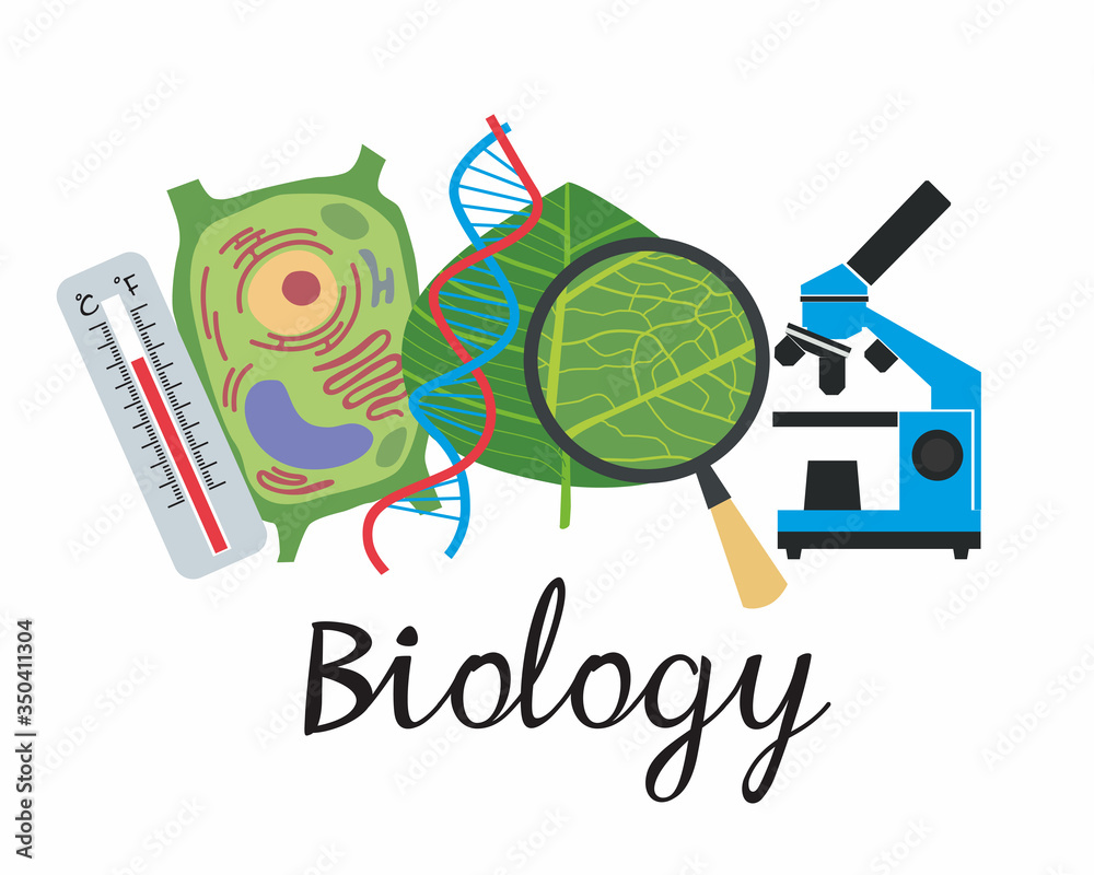 Biology Icon. A set of subjects for designating school discipline ...