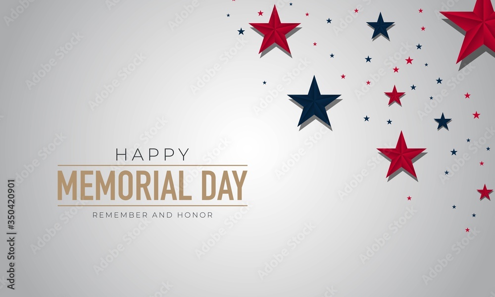 Memorial Day Background. Remember and Honor. Stock Vector | Adobe Stock