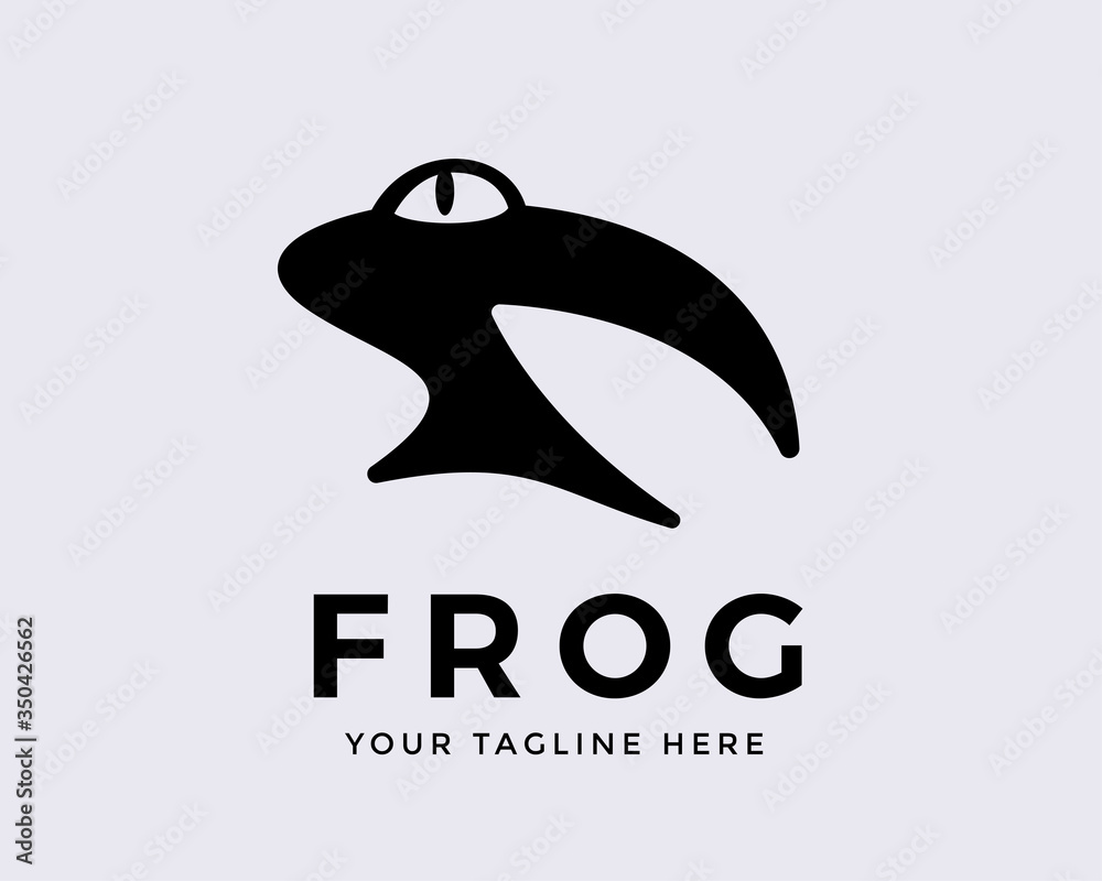 Very simple black frog logo design inspiration Stock Vector | Adobe Stock