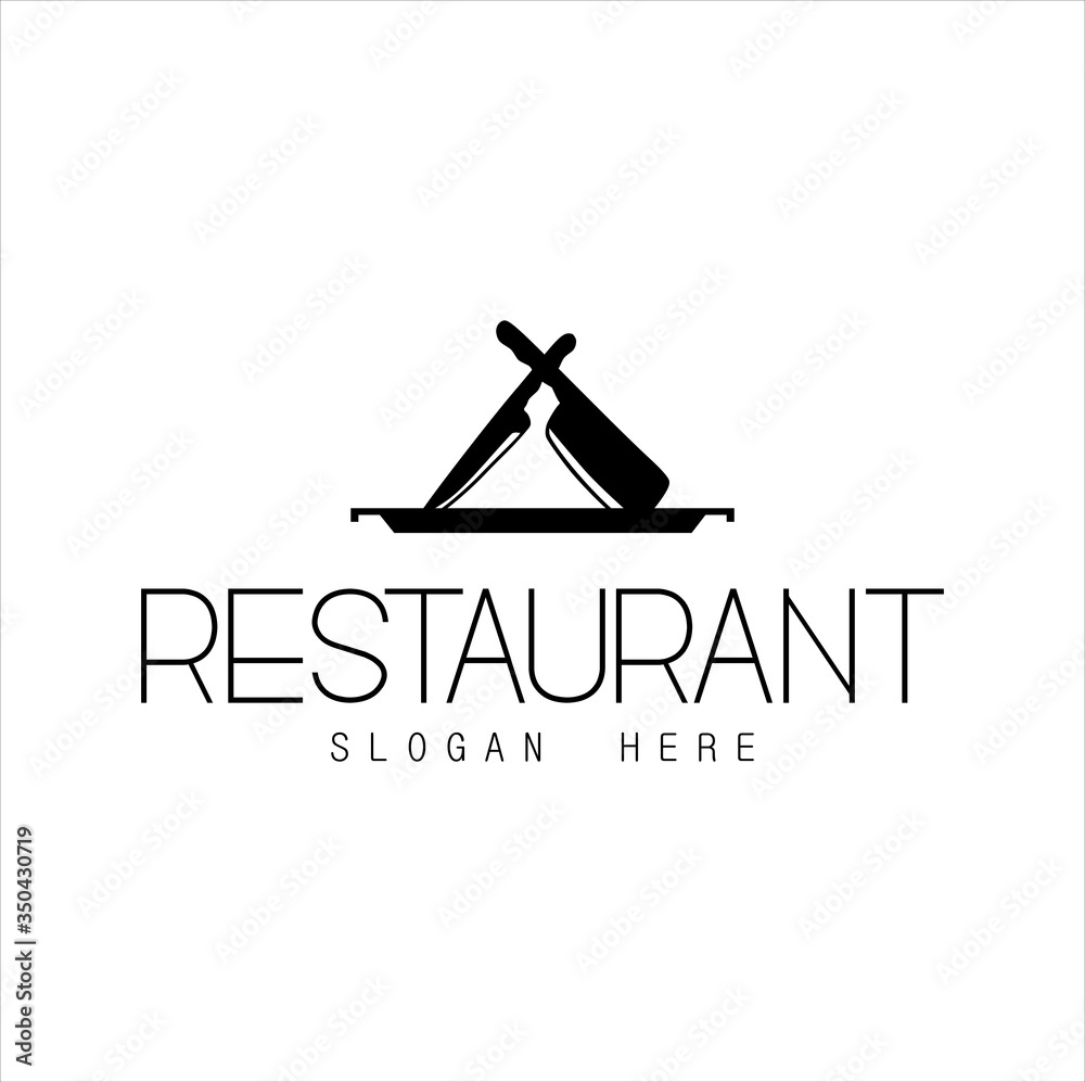 Restaurant logo, Vector illustration restaurant logo template Stock ...