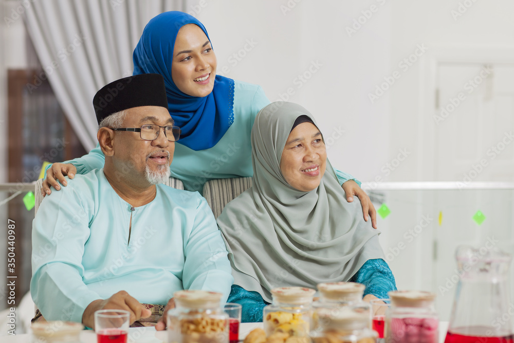 Happy Muslim family Stock Photo | Adobe Stock