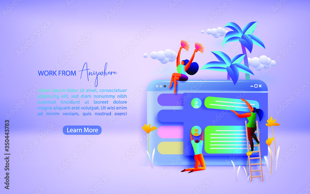 People build a dashboard and making web page design for website. Vector ...