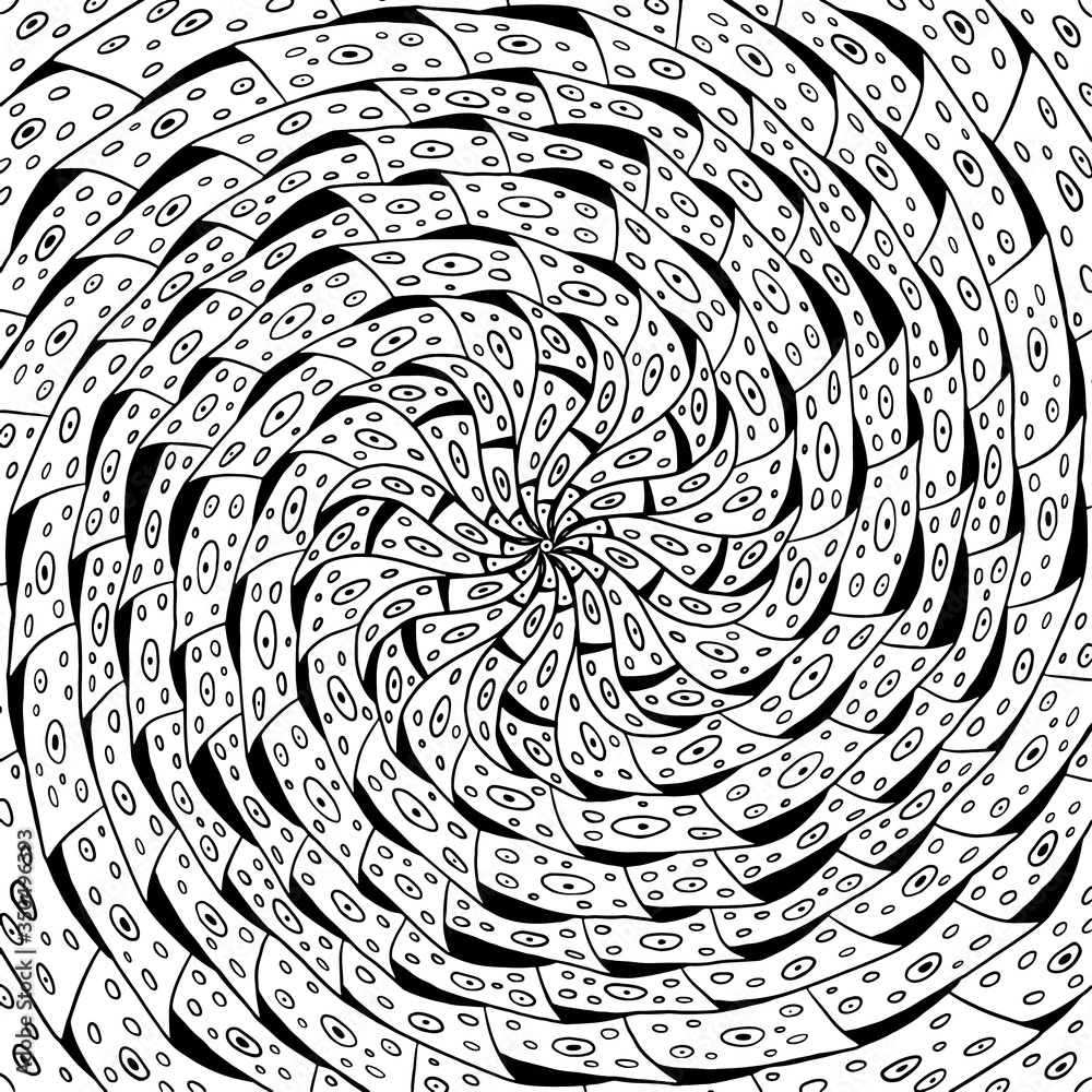 Pattern hand drawn doodles mandala. Dynamic contour repeating elements ... Pattern hand drawn doodles mandala. Dynamic contour repeating elements ...