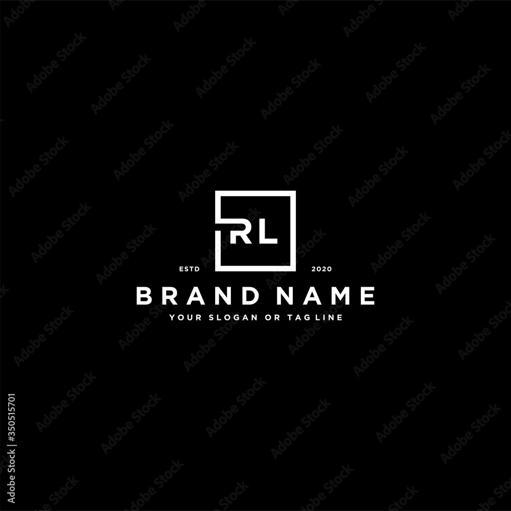 letter RL logo design vector Stock Vector | Adobe Stock