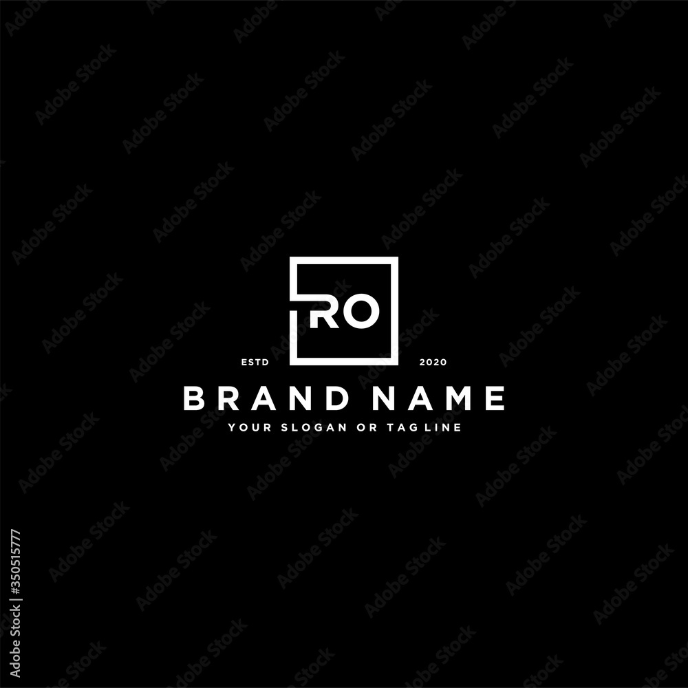 letter RO logo design vector Stock Vector | Adobe Stock