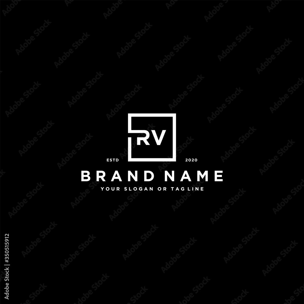 letter RV logo design vector Stock Vector | Adobe Stock