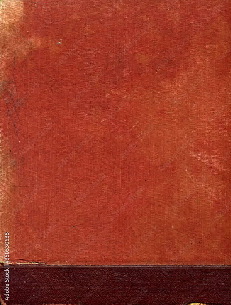 Old red book cover stained fabric texture Stock Photo | Adobe Stock