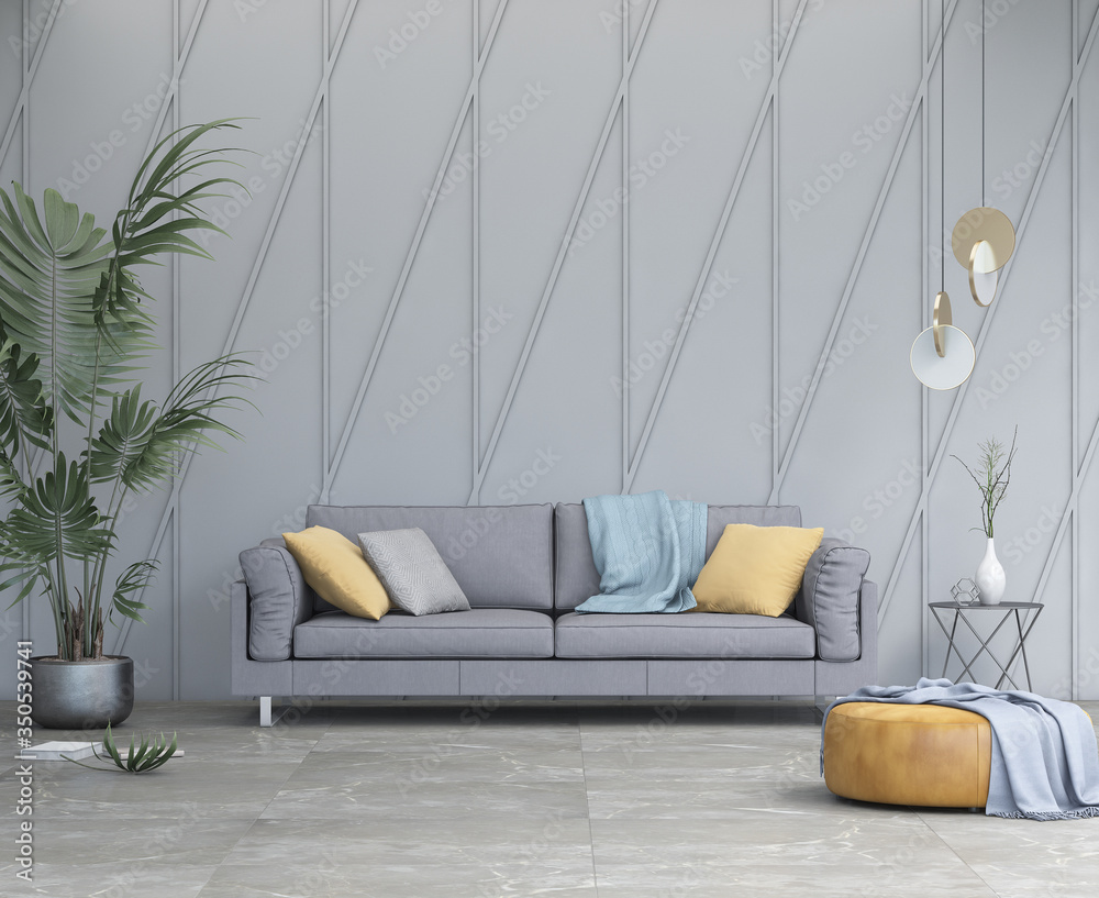 Interior design simple scene. Modern interior. 3d render studio. 3d ...