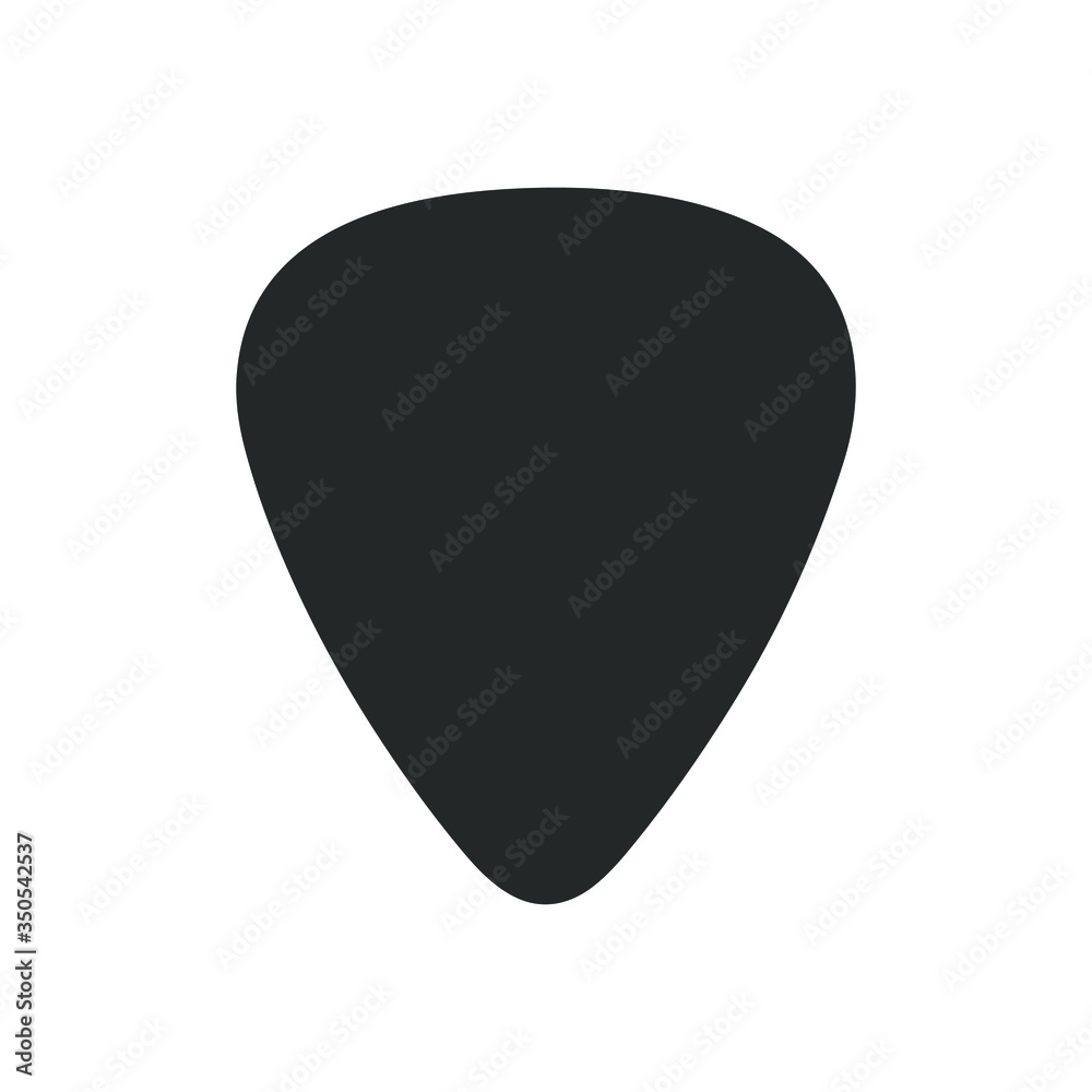 Guitar pick icon shape silhouette. Vector illustration image. Isolated ...