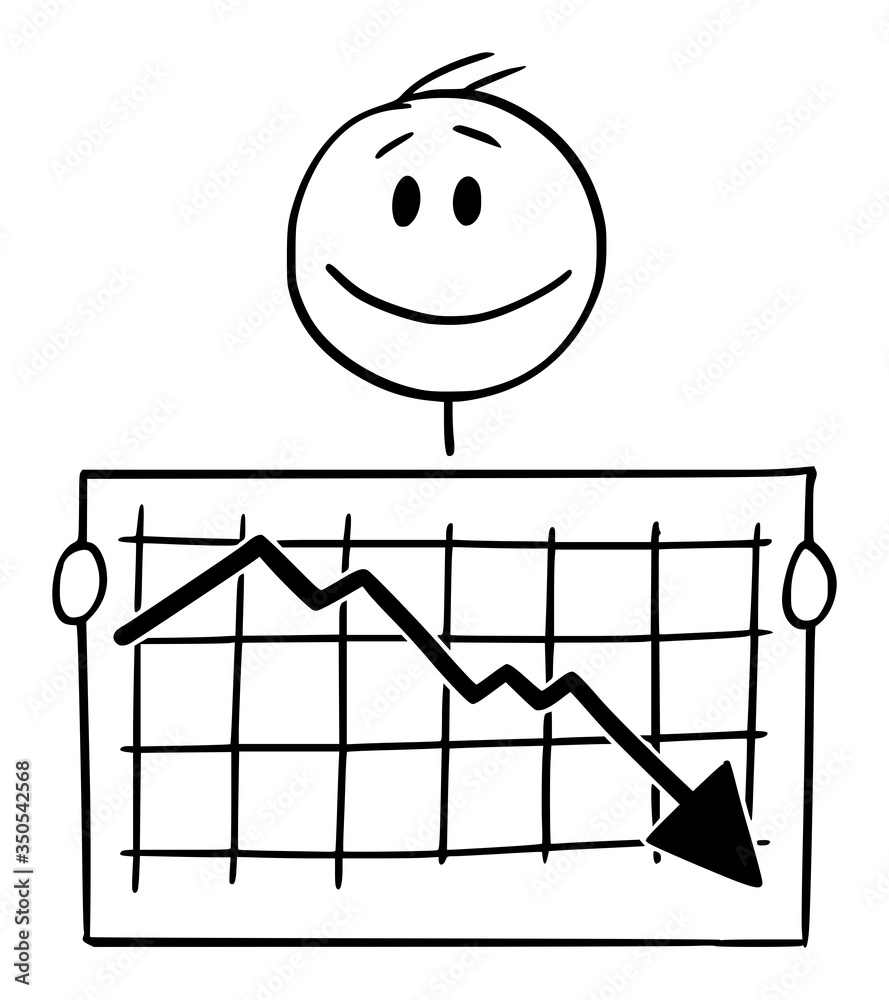 Vector cartoon stick figure drawing conceptual illustration of happy ...