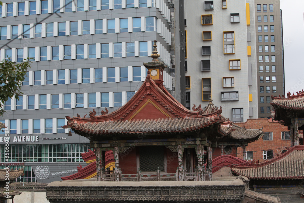 Stockfoto View of Ulaanbaatar city, Mongolia. Ancient and modern ...