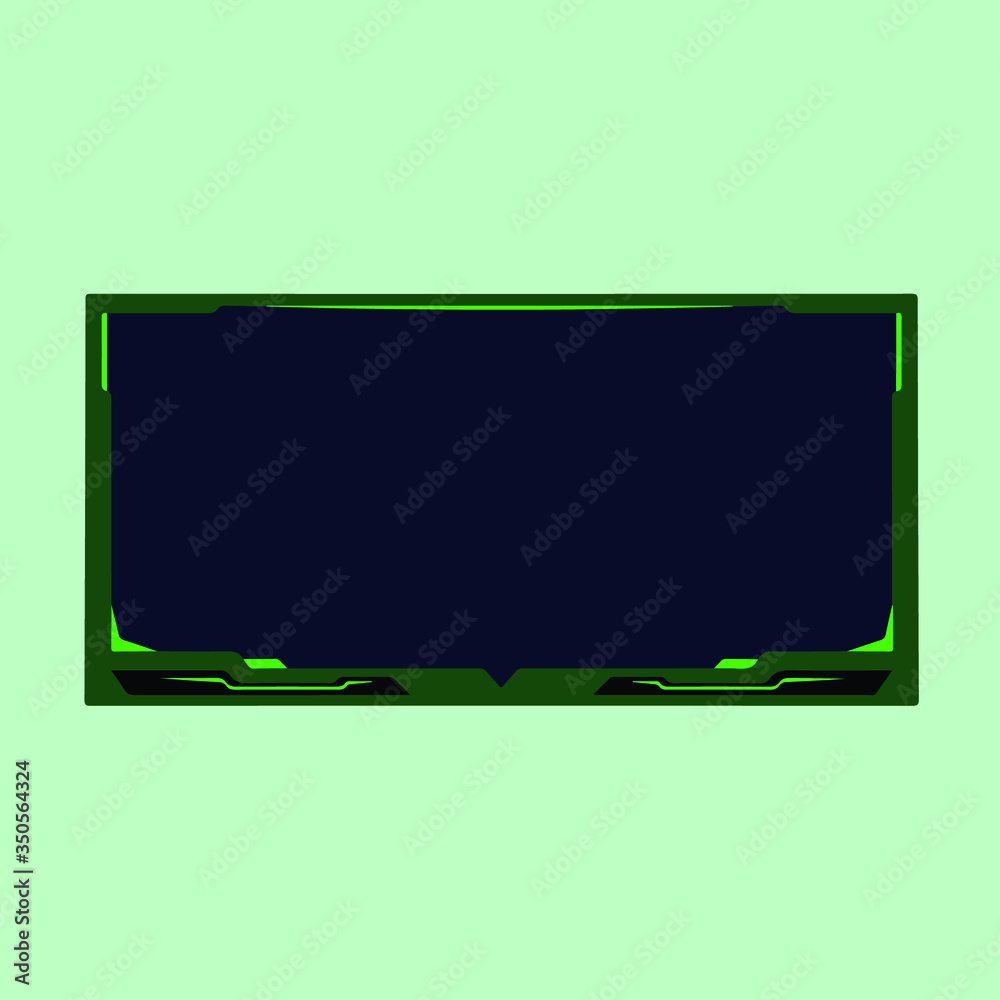 abstract green background with twitch facecam Stock Vector | Adobe Stock