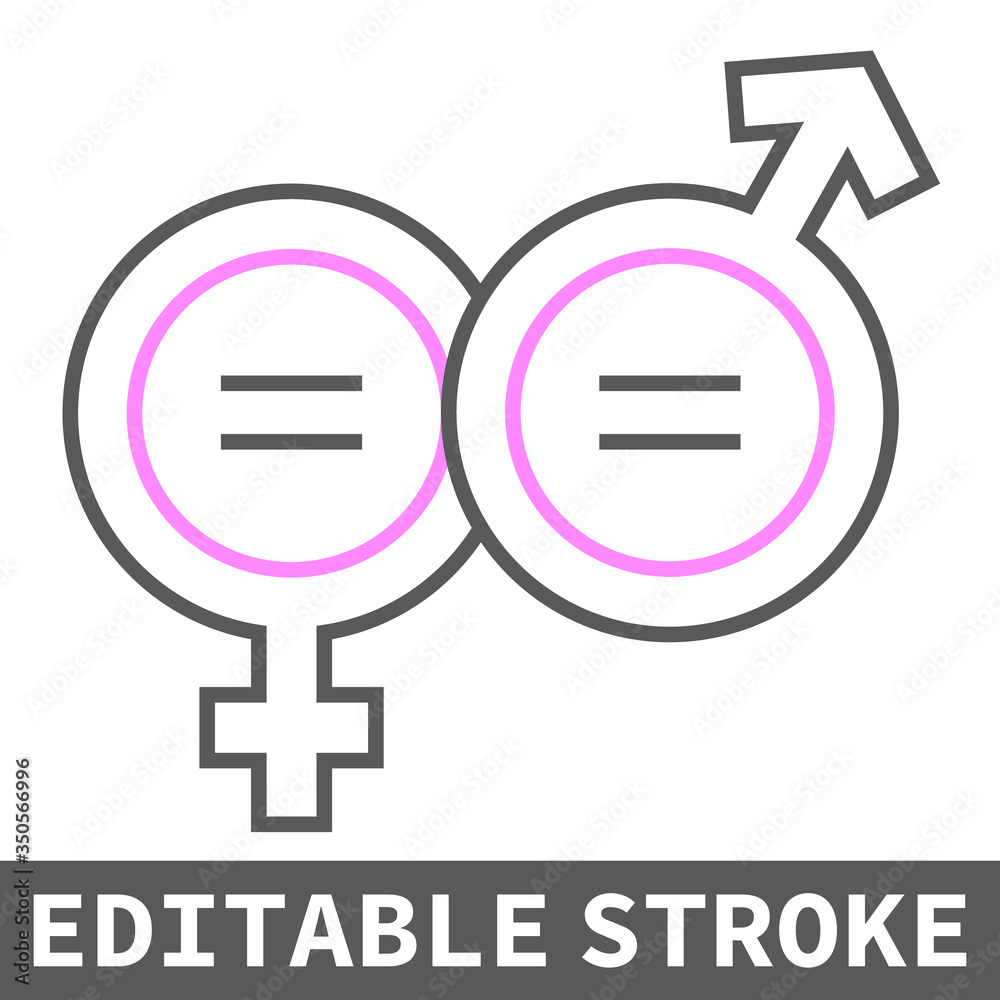 Cisgender color line icon, lgbt and pride, gender sign vector graphics ...