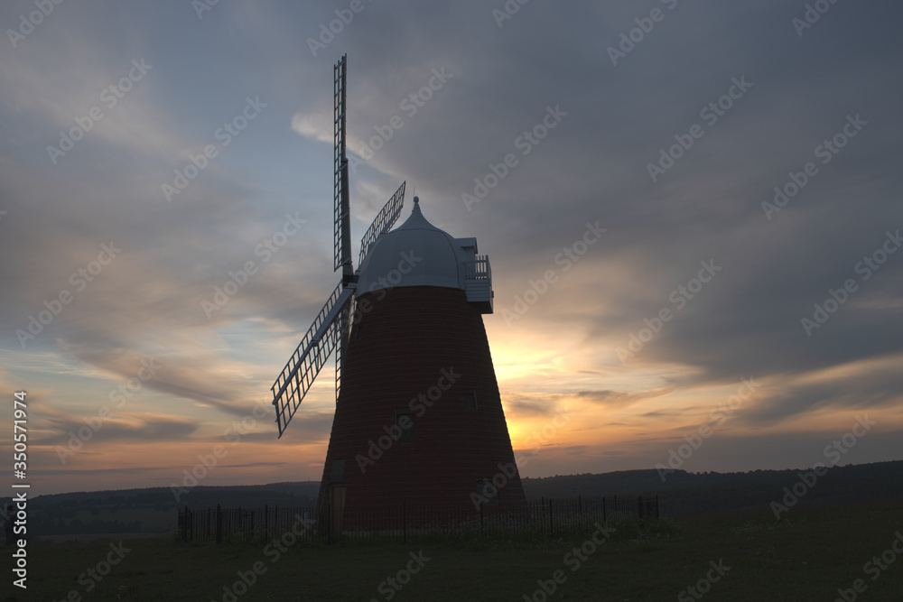 Halnaker windmill near Chichester in West Sussex, the mill is grade 2 ...