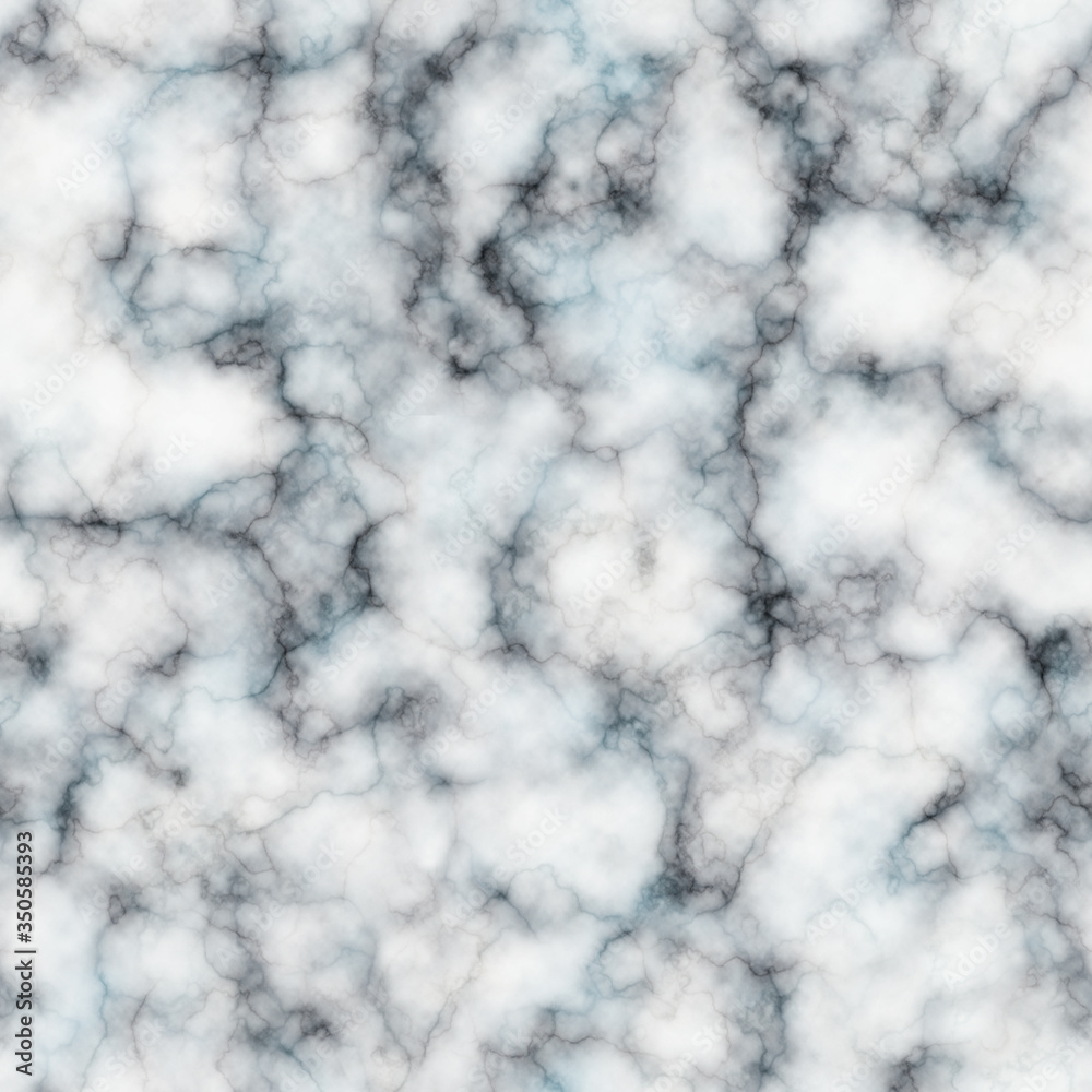 Seamless marble texture. Realistic white marble with black and blue ...