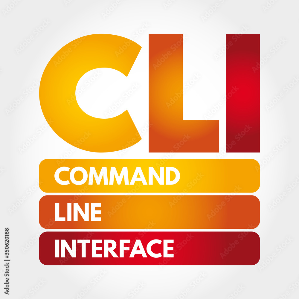 CLI - Command Line Interface acronym, technology concept background ...