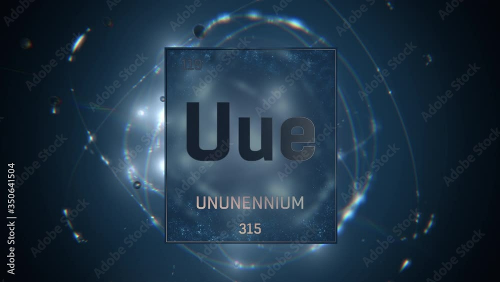 Vidéo Stock Unnunenium as Element 119 of the Periodic Table. Seamlessly ...