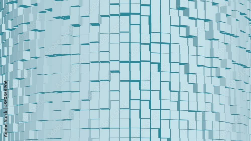 3D Video Mapping. Animated cubes on a cylindrical surface. Stock Video ...