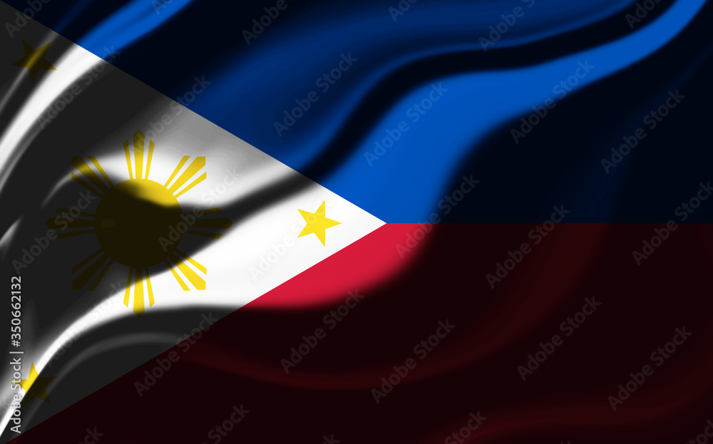 Philippines flag wavy in the wind Stock Photo | Adobe Stock