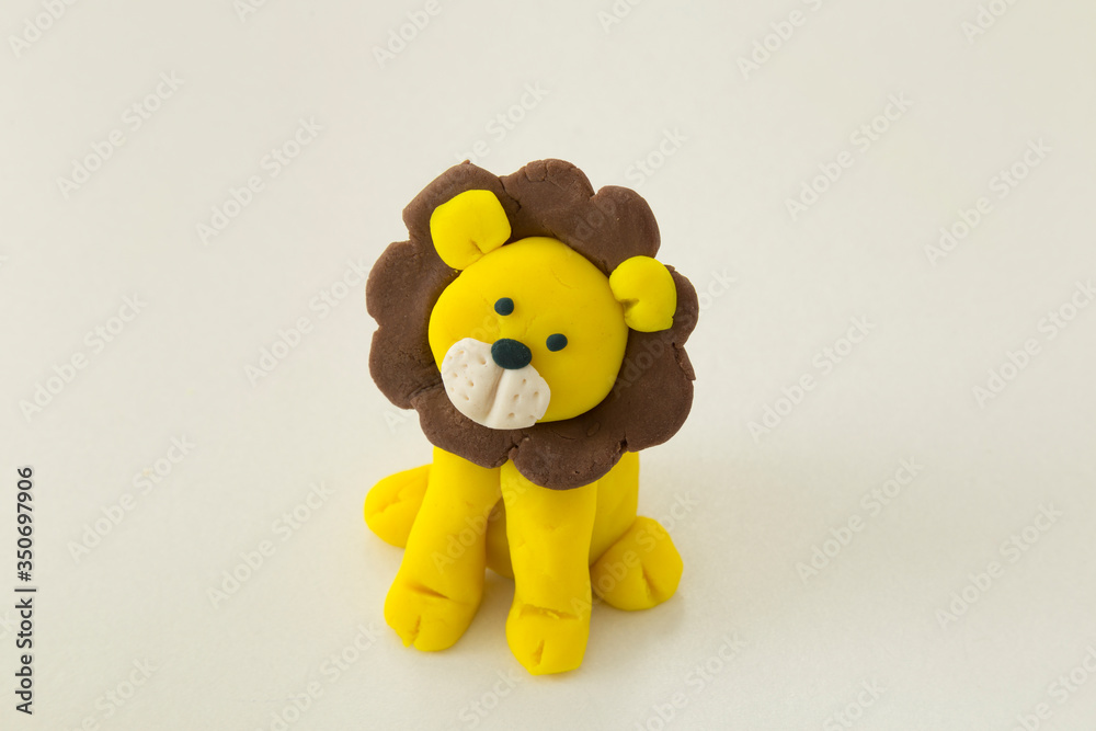 Making lion animal step by step with play dough for children's activity ...